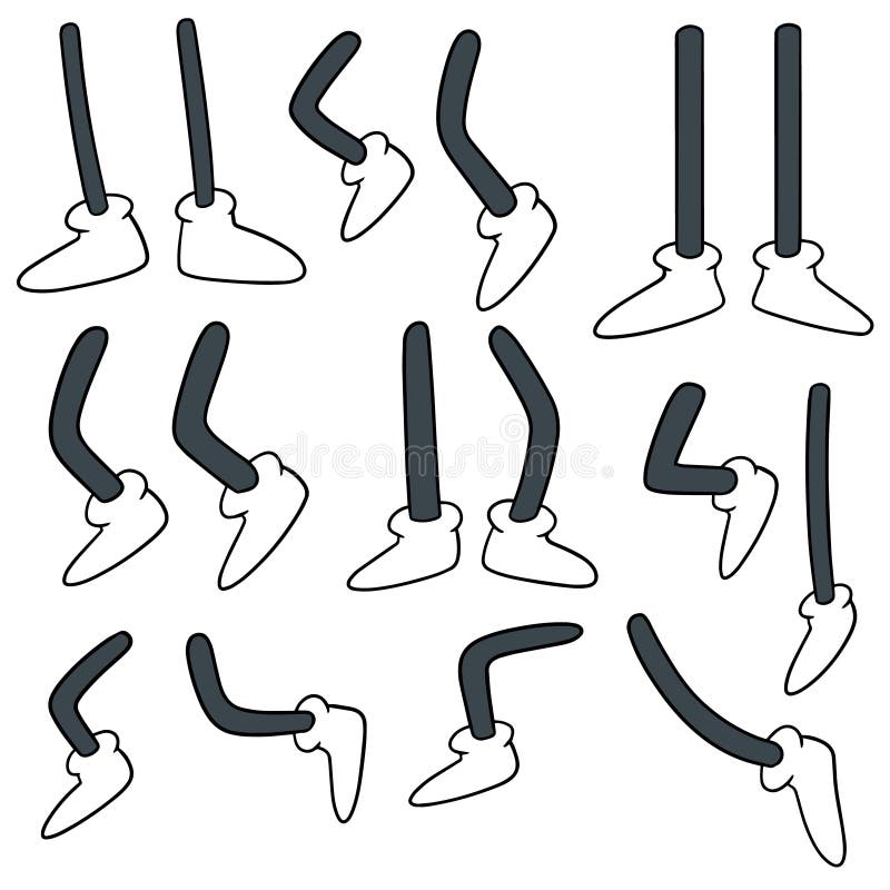Vector set of cartoon leg stock vector. Illustration of collection ...