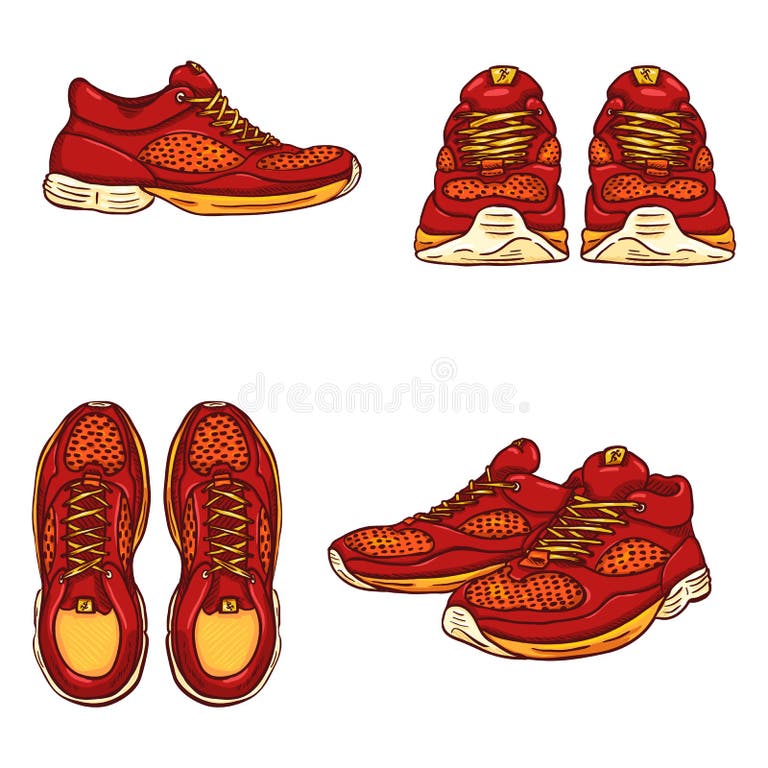 Running Shoes Cartoon Stock Illustrations – 6,902 Running Shoes Cartoon ...