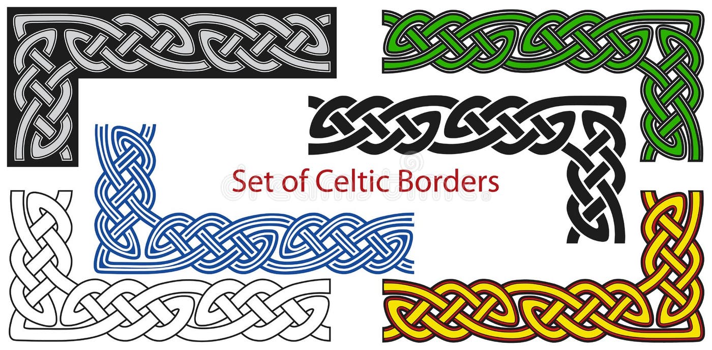 Celtic Floral Borders Stock Illustrations – 173 Celtic Floral Borders ...