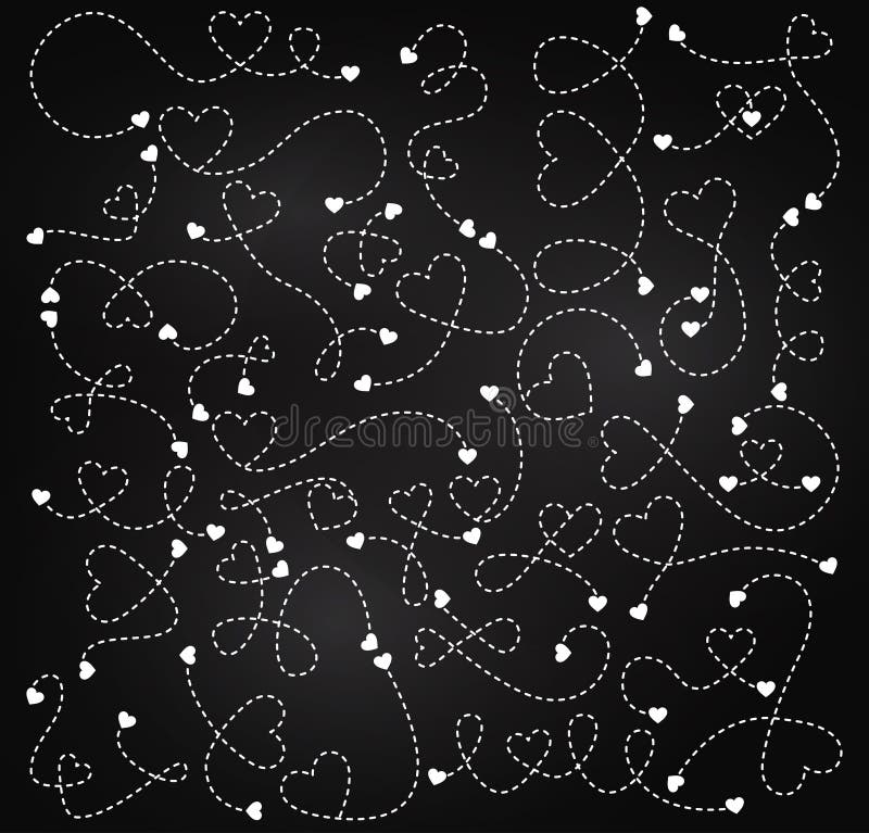 Vector Set of Chalkboard Dotted Arrows and Connecting Lines Stock ...