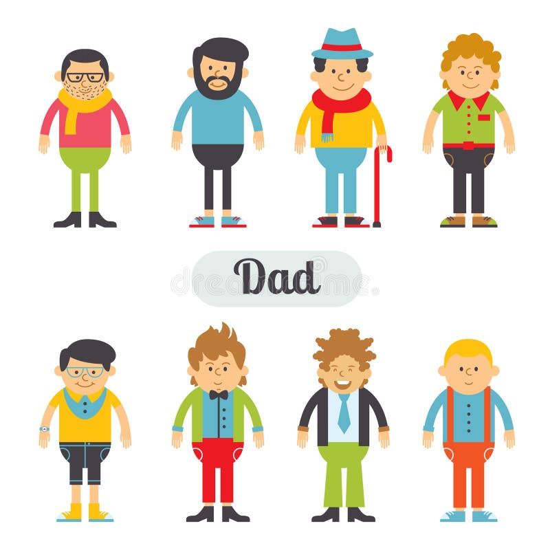 Father s day stock vector. Illustration of doodle, color - 30827827