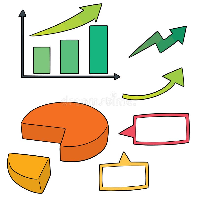 Vector set of chart stock vector. Illustration of comic - 119338063