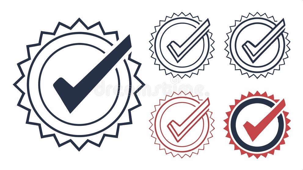 Check Mark Variations, Approval and Validation, Vector Design. Vector Design Generative AI Stock ...
