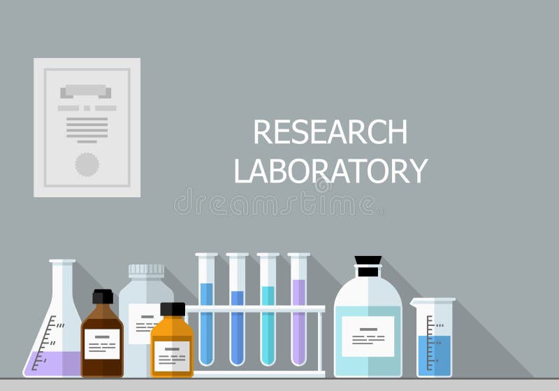 Vector Set - Chemical Research Laboratory. Flat Design Stock Vector ...