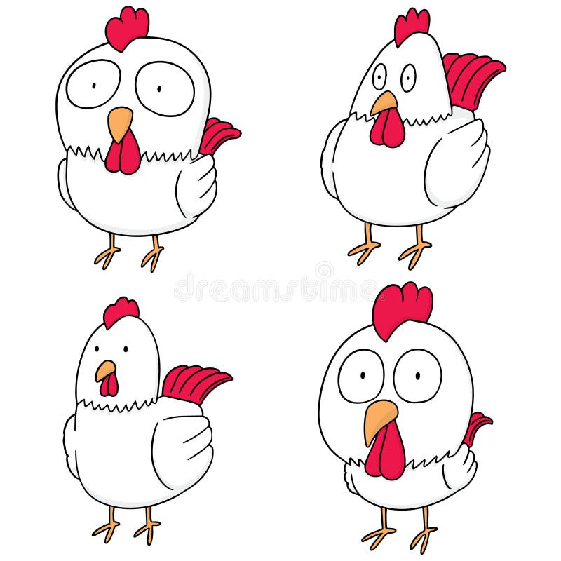 Vector set of chicken stock vector. Illustration of animal - 117655150