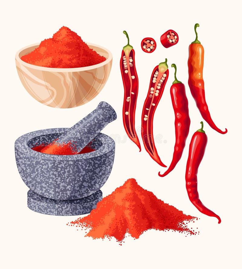 Chilli Powder Stock Illustrations – 706 Chilli Powder Stock ...