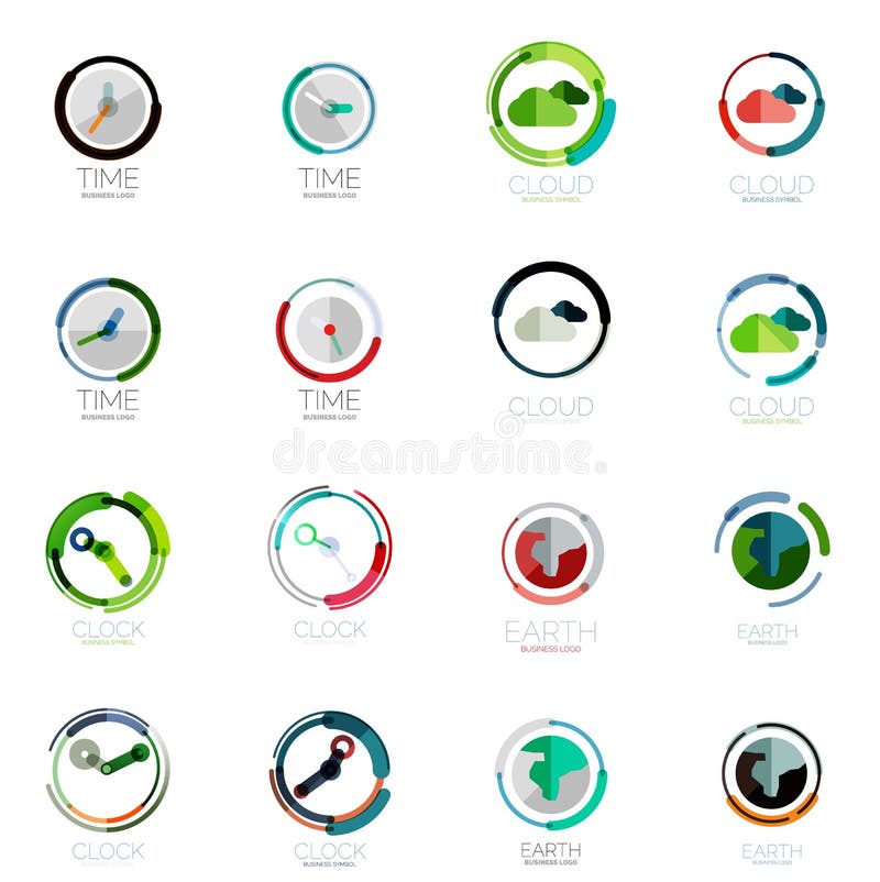Vector set of circle icons stock vector. Illustration of design - 99662653