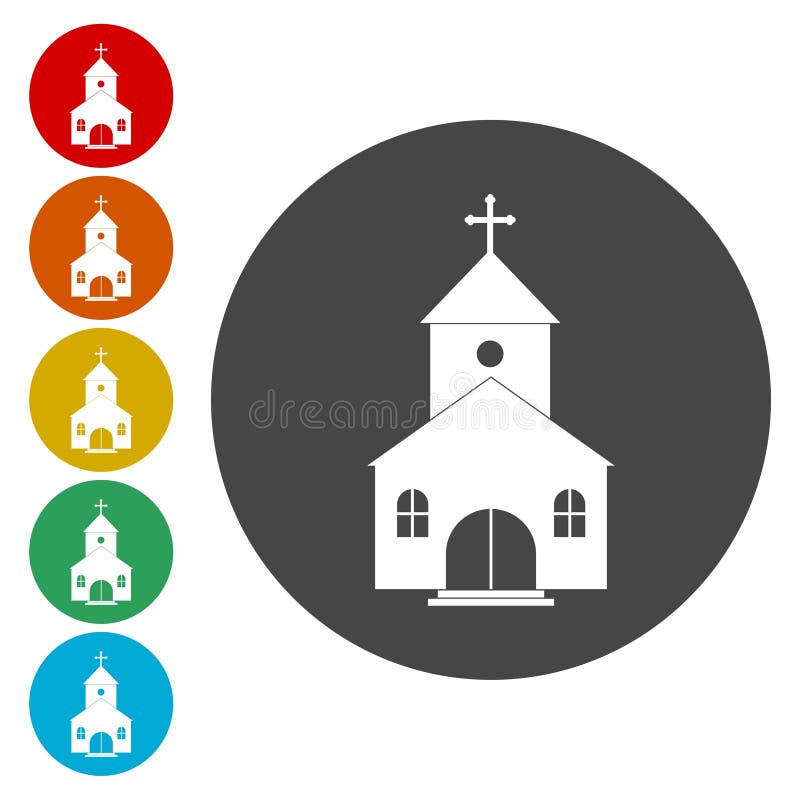 Vector Set of Circle Logo - Christian Church Stock Vector ...