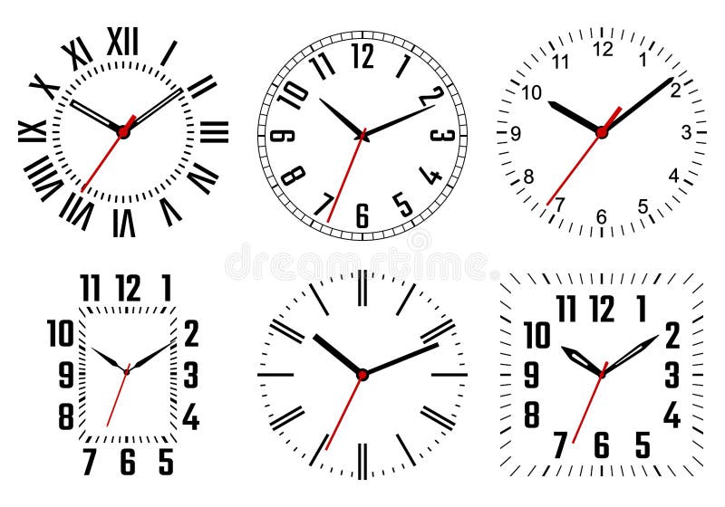 Rectangular Clock Face Stock Illustrations – 58 Rectangular Clock Face ...