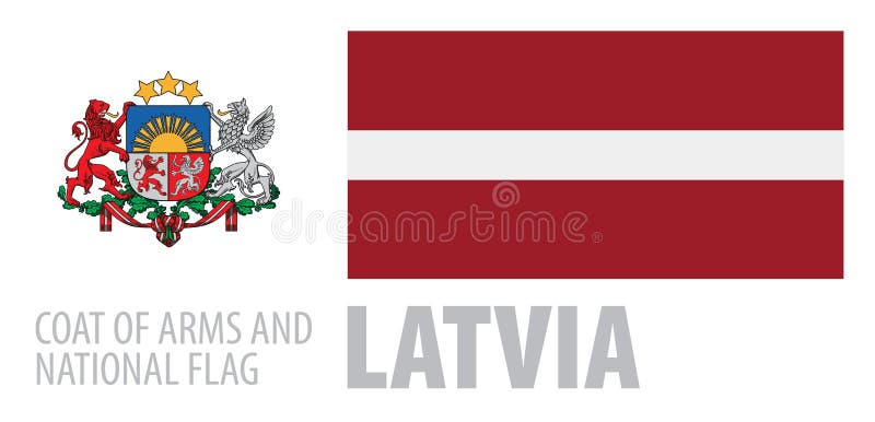 3D Flag of Latvia on Ribbon Stock Vector - Illustration of fabric ...