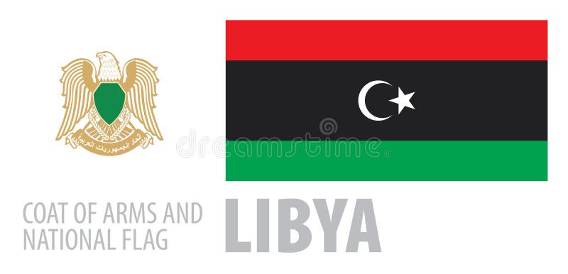 Flag of Libya, Abstract Flag of Strips. Stock Vector - Illustration of ...