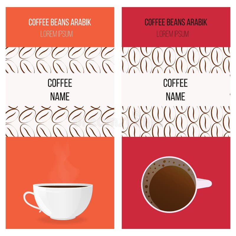 Vector Set of Coffee Bean Labels, Design Elements and Seamless Patterns ...