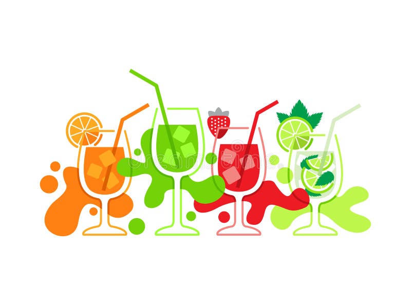 Alco Drinks Assortment Stock Illustrations – 3 Alco Drinks Assortment ...