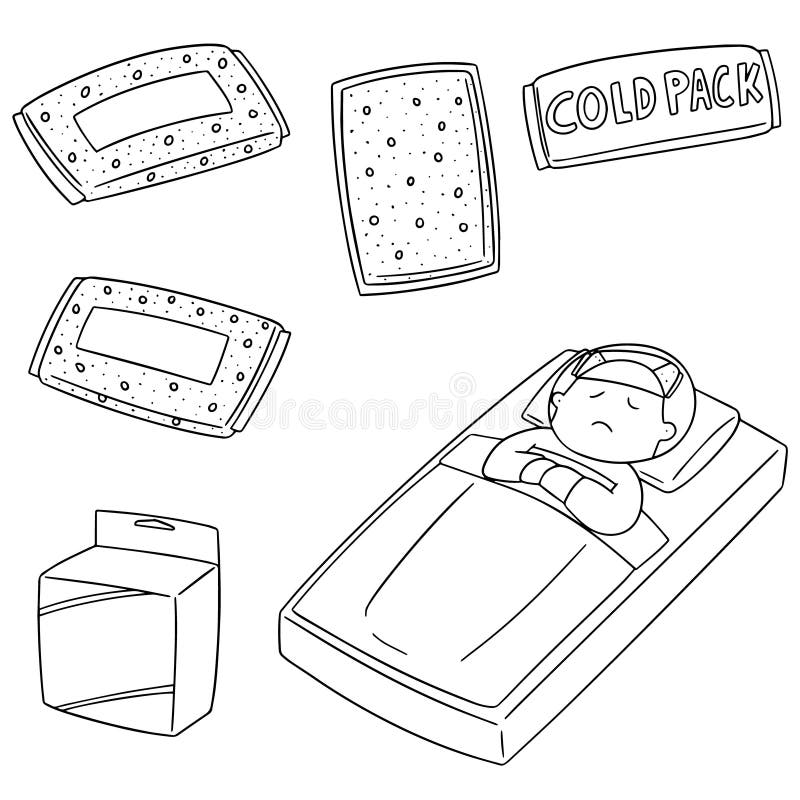 Vector set of cold pack stock vector. Illustration of collection ...