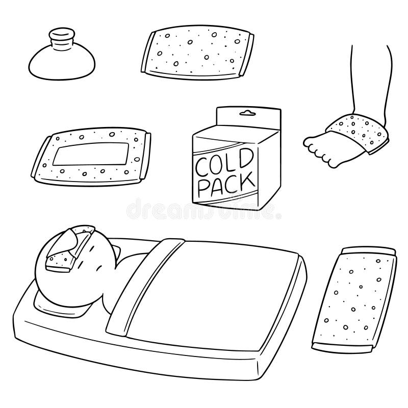 Vector set of cold pack stock vector. Illustration of collection ...