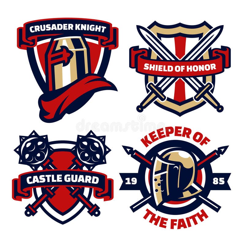 Medieval Knight Ride a Horse Stock Vector - Illustration of circle ...