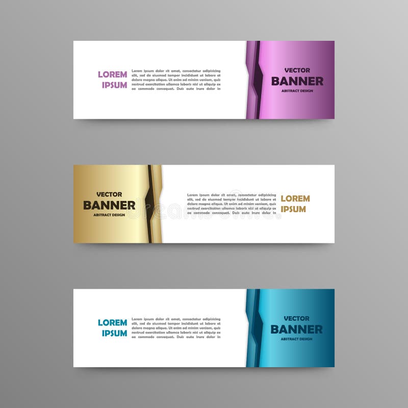 Vector Set of Color Banners , Abstract Design Stock Vector ...