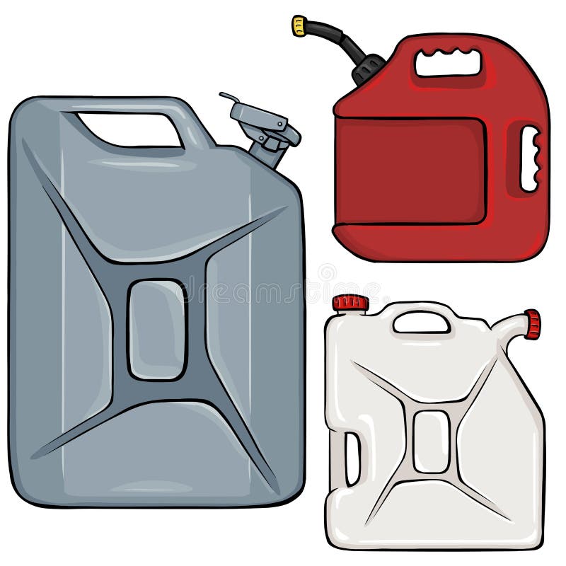 Oil Jerry Cans Doodle Icon Vector Stock Illustration - Illustration of ...