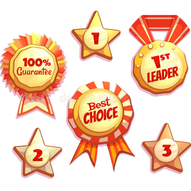 Vector Set of Colored Brightly Badges Stock Vector - Illustration of ...