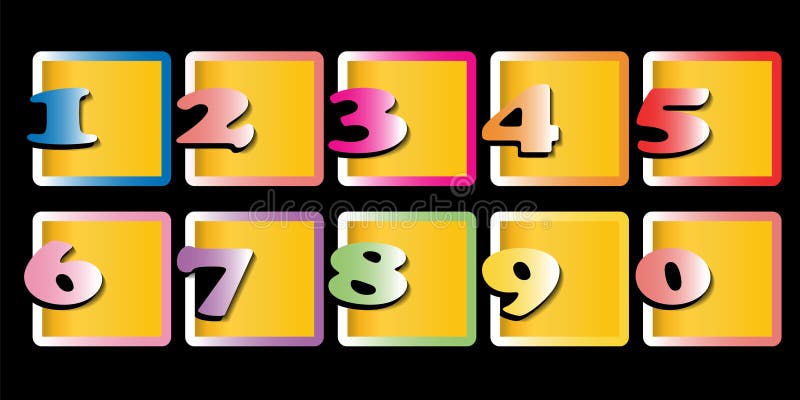 Numbered buttons stock vector. Illustration of advertising - 30007508