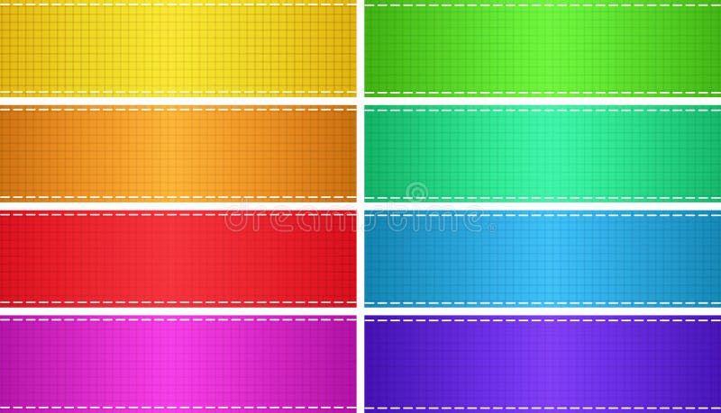 Vector Set of Colored Glossy Empty Rectangular Banners Stock Vector ...