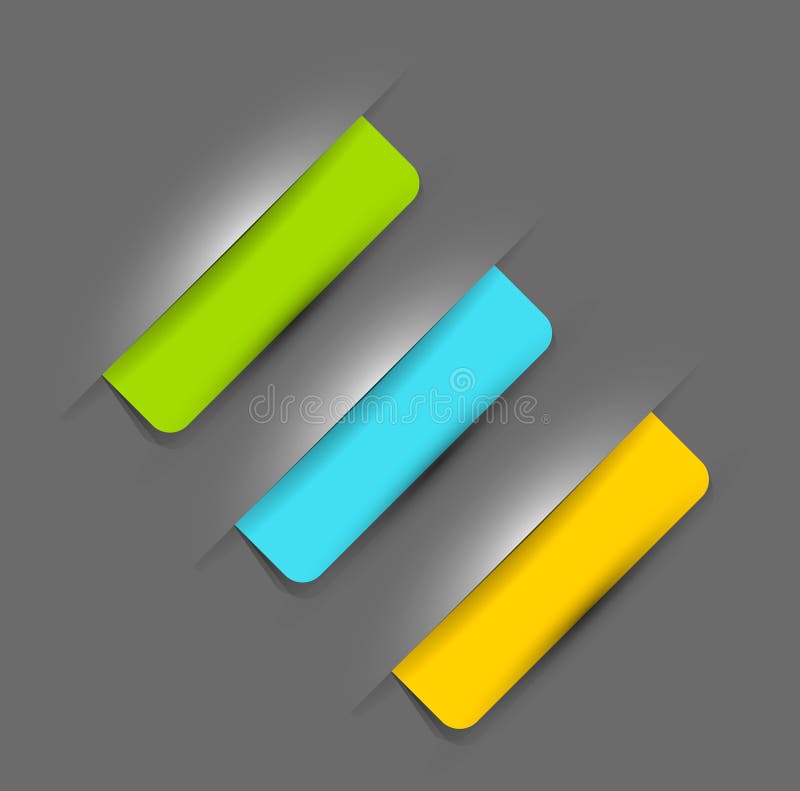 Vector Set with Colored Label Stock Vector - Illustration of option ...