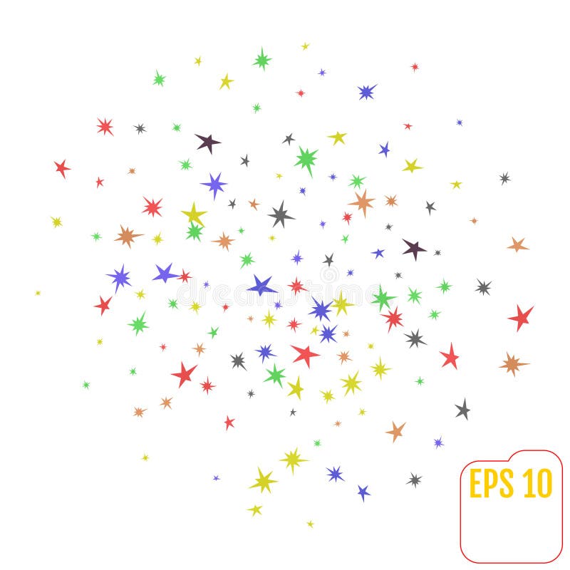 Vector Set Colored Stars Isolated on White Background. Stock Vector ...
