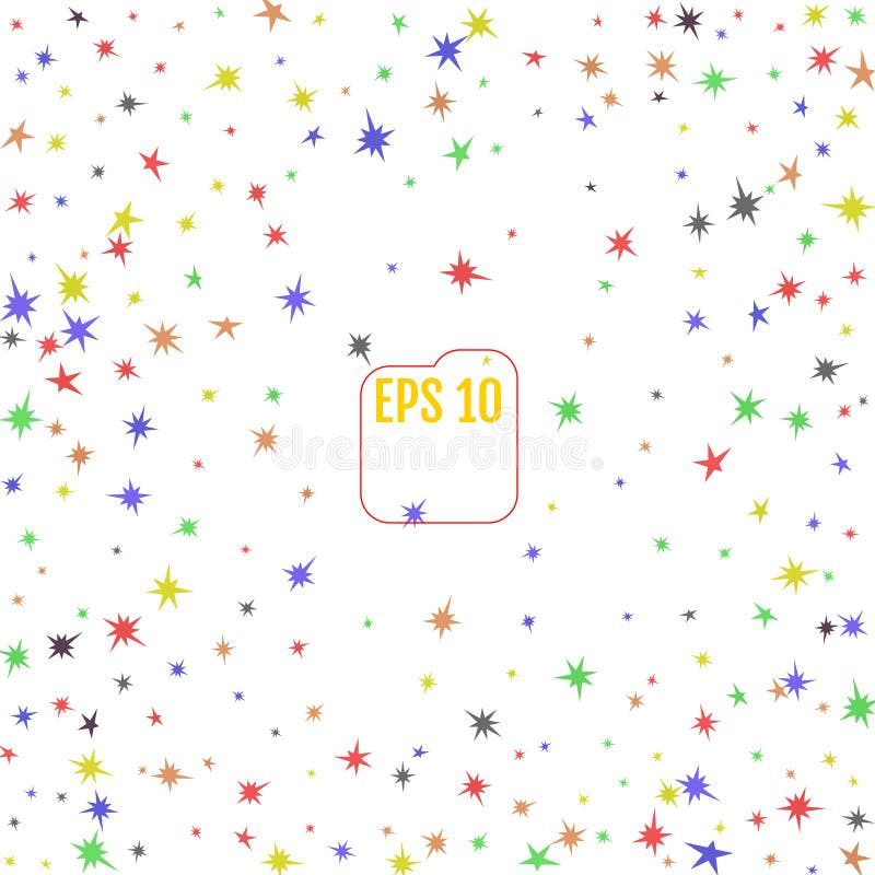 Vector Set Colored Stars Isolated on White Background. Stock Vector ...