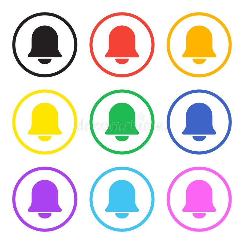Vector Set of Colorful Bells Stock Vector - Illustration of graphic ...