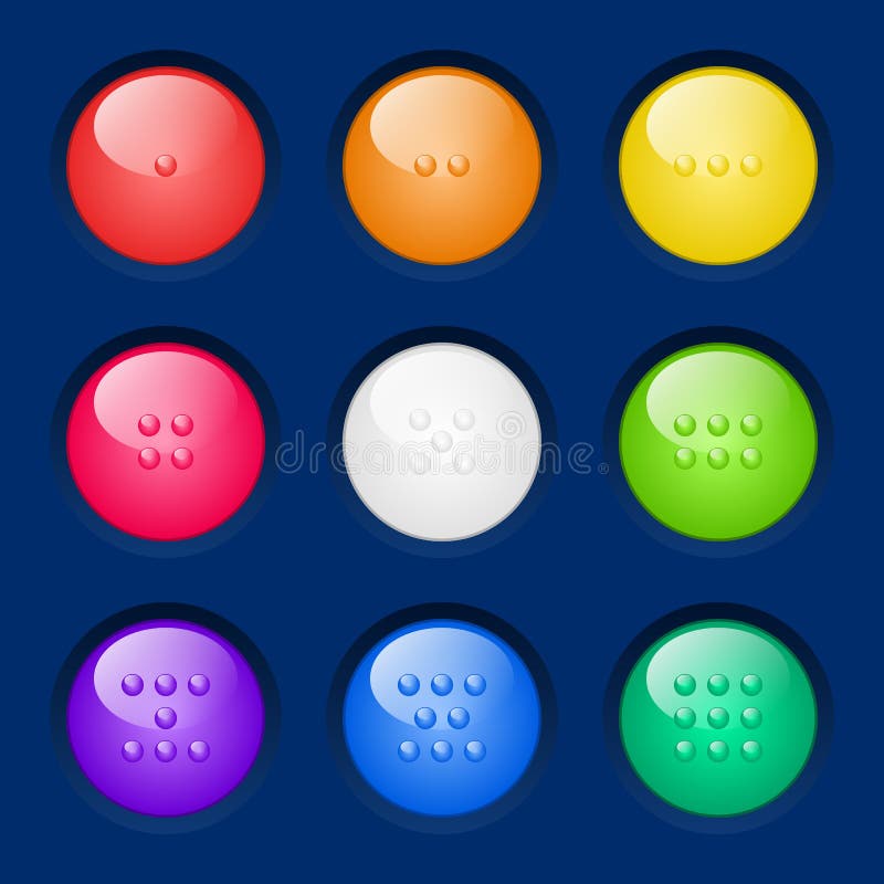 Vector Set Colorful Buttons. Stock Vector - Illustration of modern ...