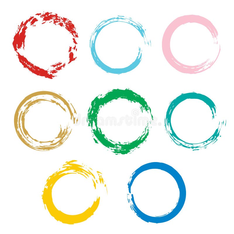 Vector Set with Colorful Circle for Frames, Banner Design Elements ...