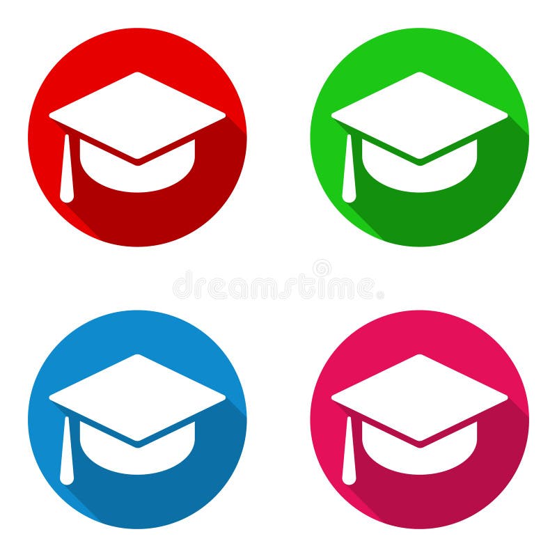 Vector Set Colorful Flat Icons University Stock Illustration ...