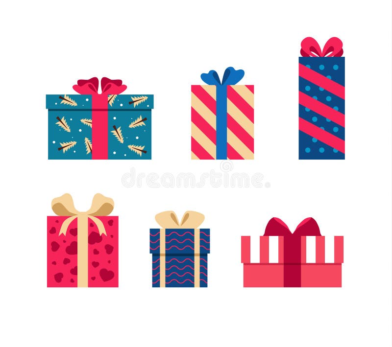 Vector Set of Colorful Gift Box Symbols Stock Vector - Illustration of ...