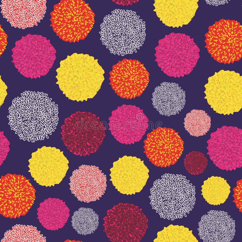 Vector Set of Colorful Pom Poms Decorative Elements. Bobble, Pom Pom in ...