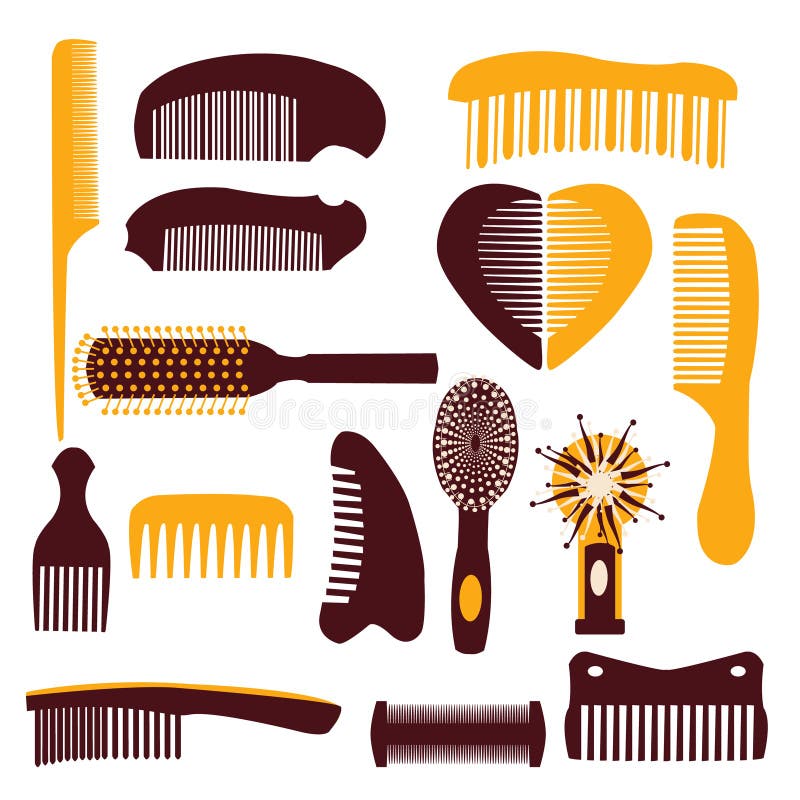 Vector Set of Combs on a White Background Stock Vector - Illustration ...