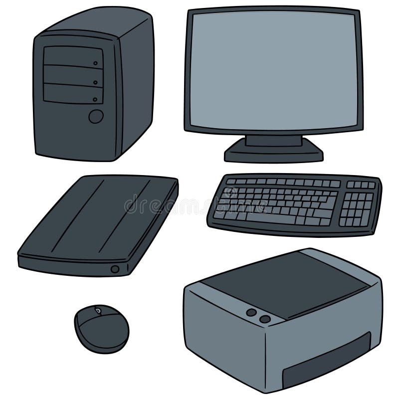 Computer Equipment Vector Stock Illustrations – 348,780 Computer ...