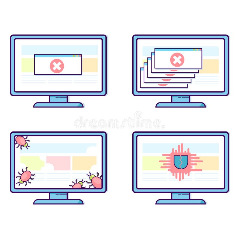 Crashes Computer Stock Illustrations – 66 Crashes Computer Stock ...