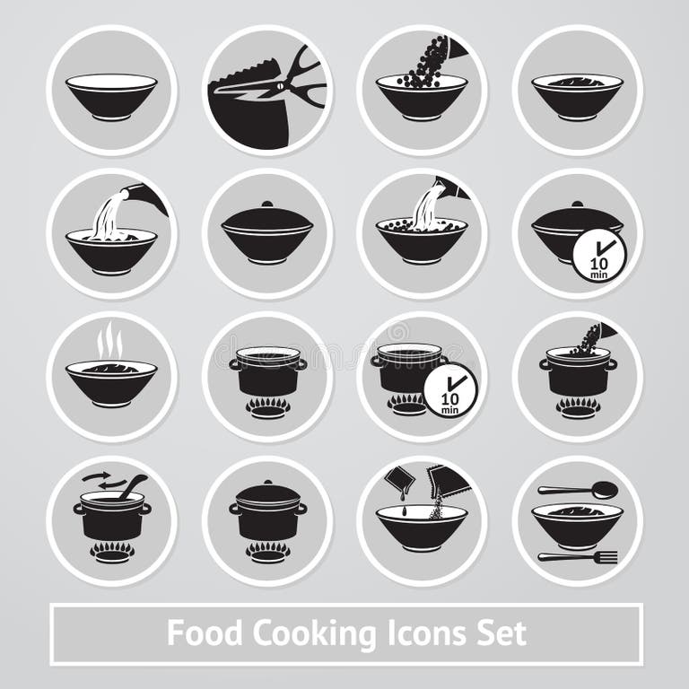 Cooking Instructions Icons Stock Illustrations – 171 Cooking ...