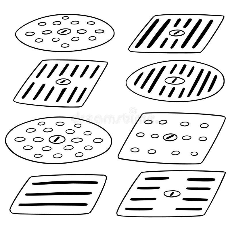 Vector Set of Cover the Drain Stock Vector - Illustration of creative ...