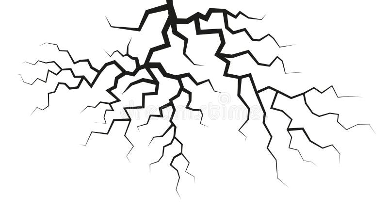 Vector Set of Cracks in the Ground, Cracks from Natural Disaster or ...