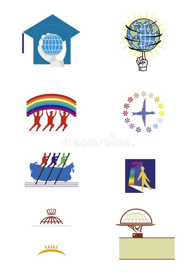 Vector Set for Creation of Logos 4 Stock Vector - Illustration of ...