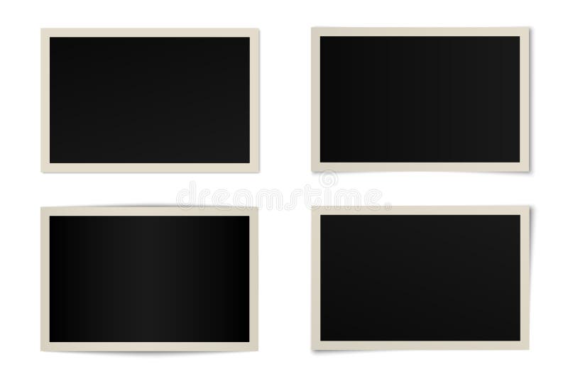 Vector Set of Curved Photo Frames Stock Vector - Illustration of ...