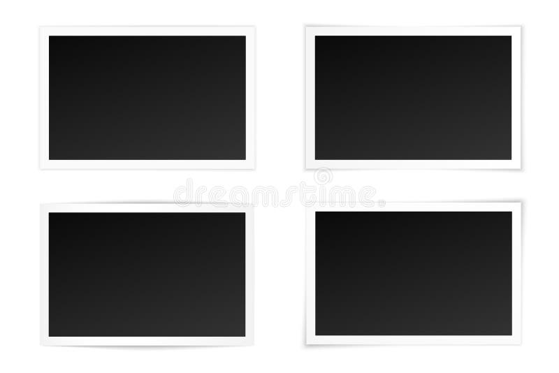Vector Set of Curved Photo Frames Stock Vector - Illustration of border ...