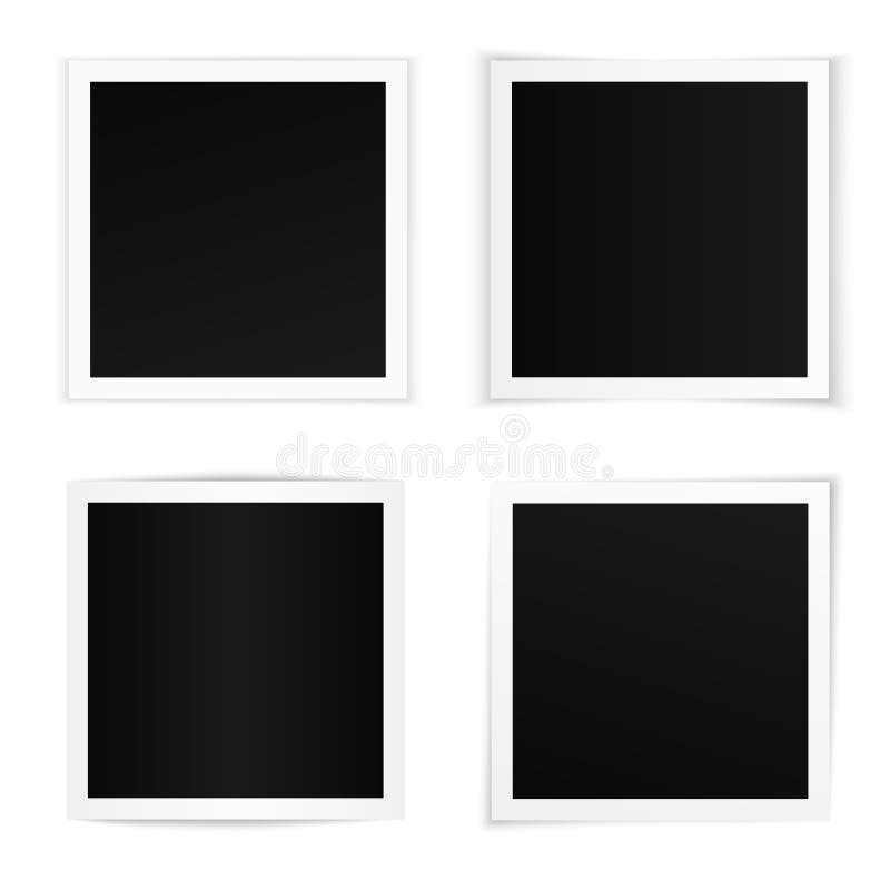 Vector Set of Curved Square Photo Frames Stock Vector - Illustration of ...