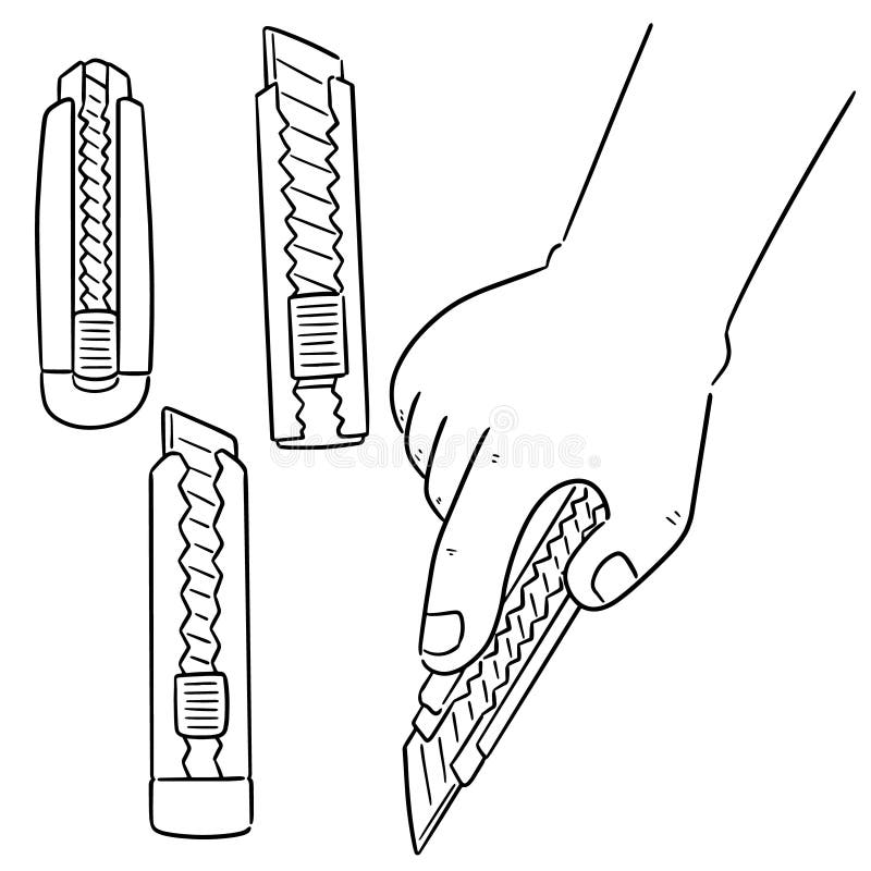 Vector set of cutter stock vector. Illustration of concept - 144478846