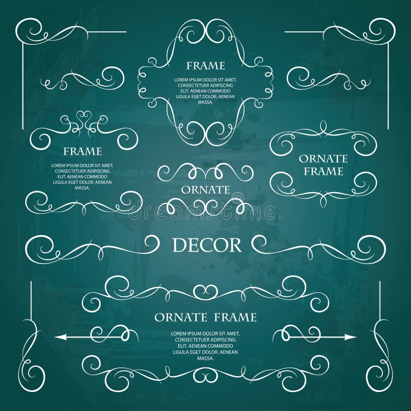 Vector Set of Decorative Elements. Stock Vector - Illustration of ...