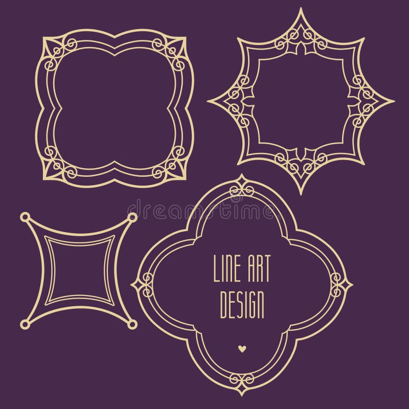 Vector Set with Decorative Monogram for Design Template. Stock Vector ...