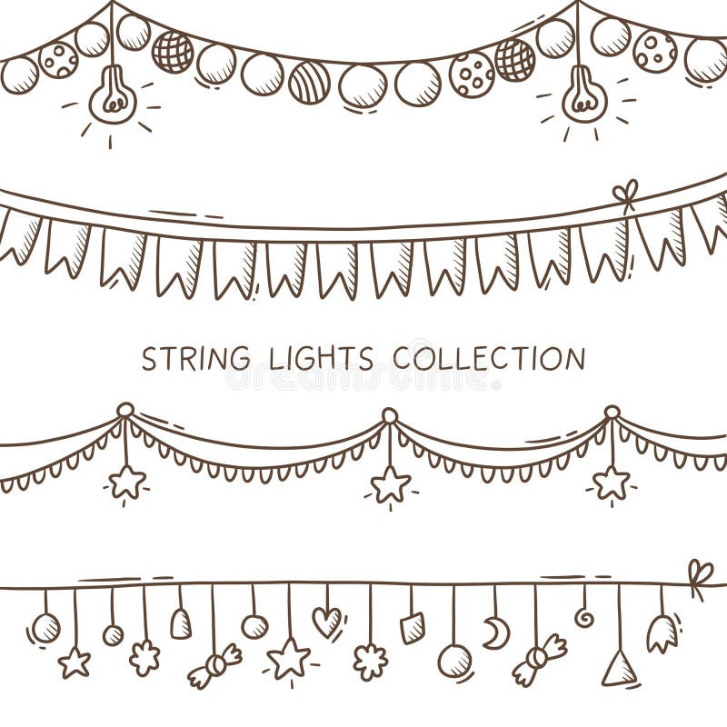 String Lights Doodle Stock Illustrations – 182 String Lights Doodle ...