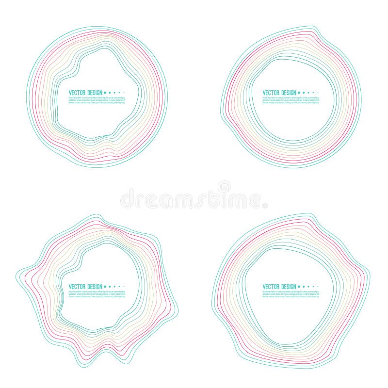 Set of deformed banners. stock vector. Illustration of frame - 126188562