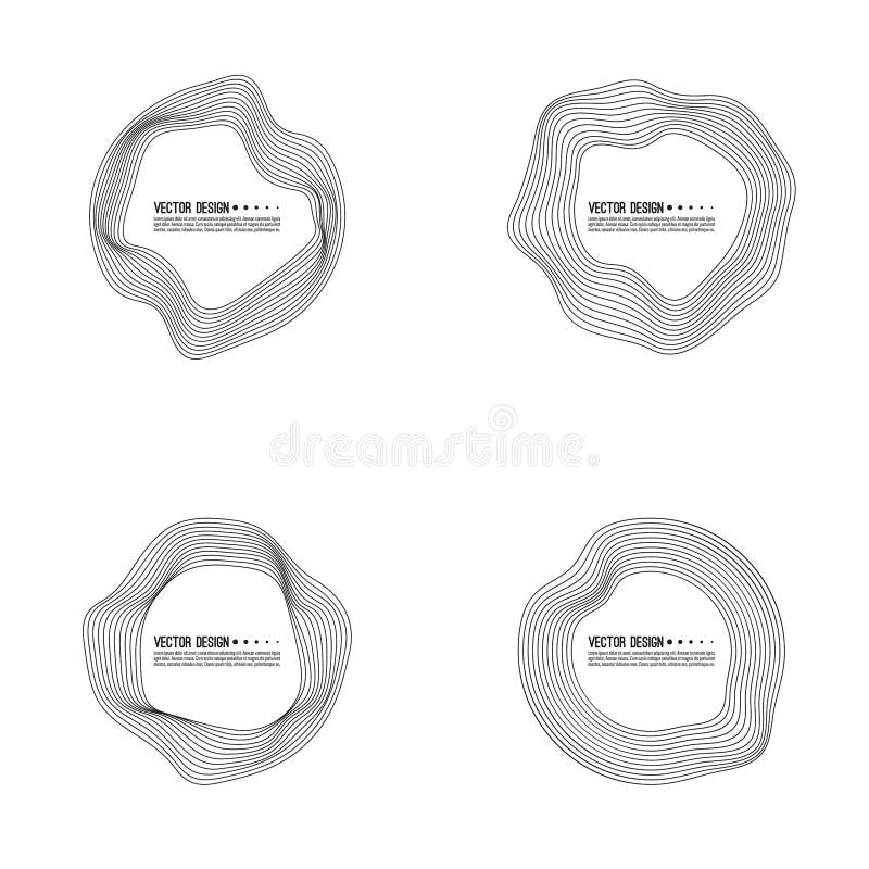 Set of deformed banners. stock vector. Illustration of displacement ...